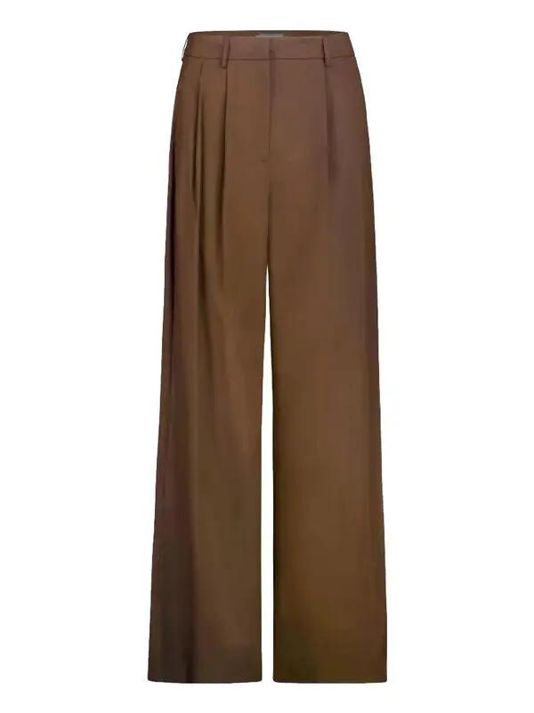 DRHOPE Double-pleat Tailored Trousers - Brown