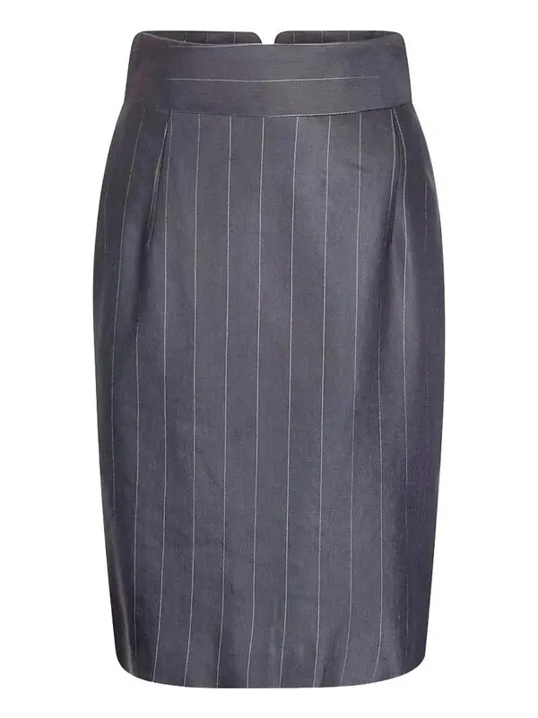 Tagliatore Pinstriped Pencil Skirt - Grey