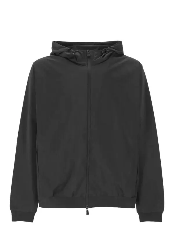 Herno Hooded Zip-up Jacket - Black