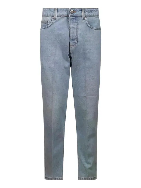BE ABLE Faded-wash Straight-leg Jeans - Blue