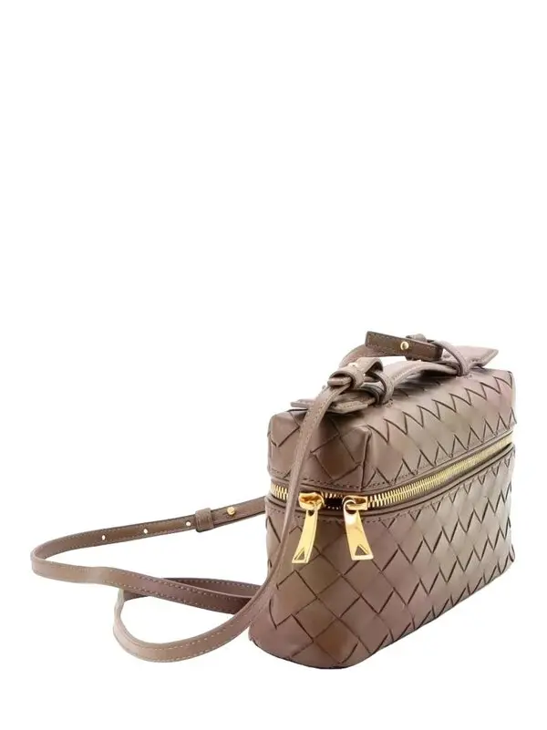 Bottega Veneta Intrecciato Leather Crossbody Bag - Brown
