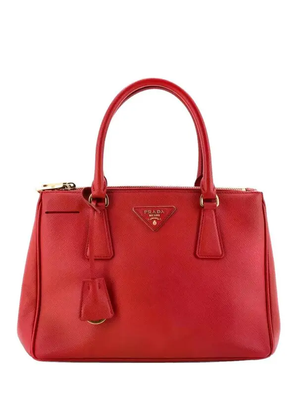 Prada Saffiano Leather Small Tote Bag - Red