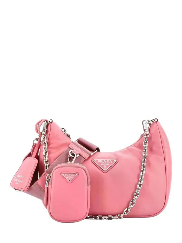 Prada Re-edition 2005 Nappa Leather Small Shoulder Bag - Pink