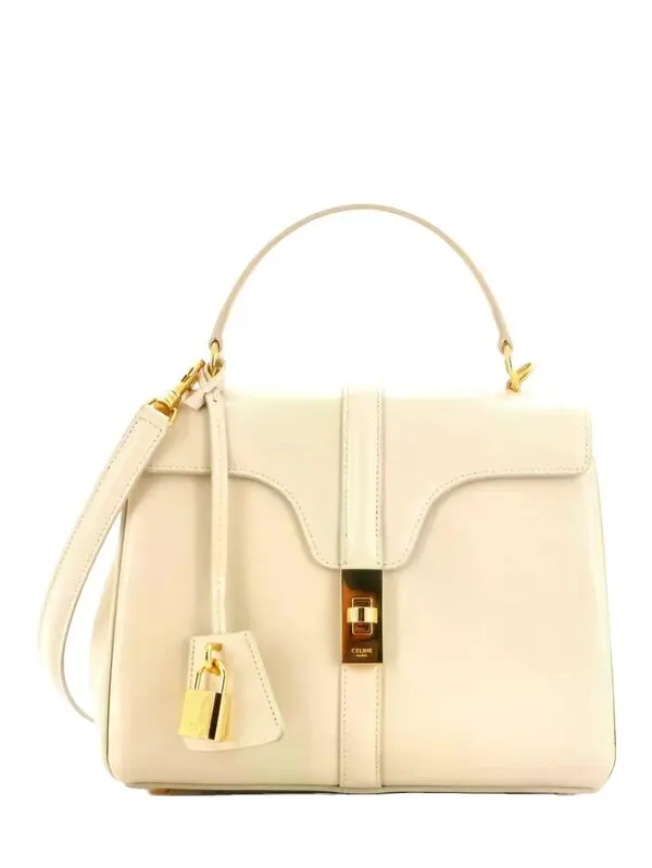 Celine 16 Smooth Calfskin Small Satchel - Neutrals