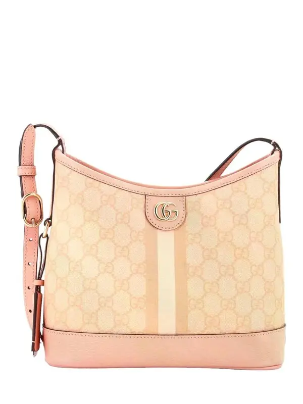 Gucci Ophidia Open Bucket Gg Coated Canvas Shoulder Bag - Pink