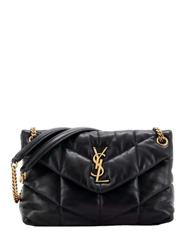 Saint Laurent Loulou Puffer Small Shoulder Bag - Black