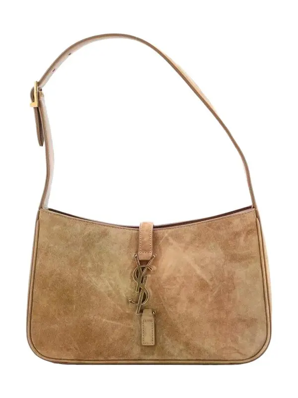Saint Laurent Le 5 A 7 Suede Small Hobo Bag - Neutrals