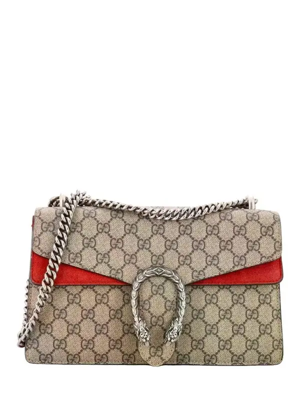 Gucci Dionysus Small Shoulder Bag Gg Coated Canvas - Brown