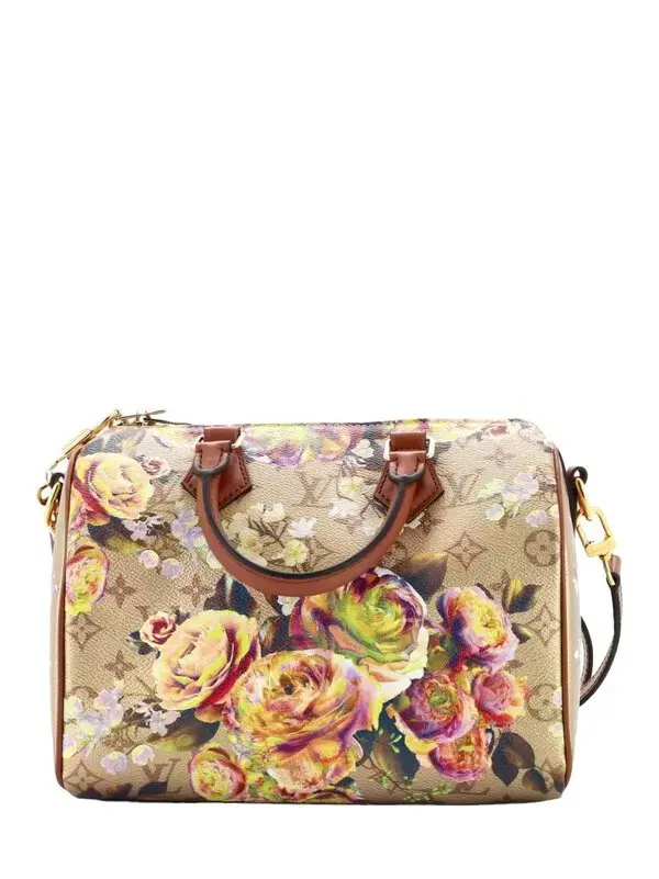 LOUIS VUITTON Speedy Bandouliere Garden Monogram Canvas 25 - Gold