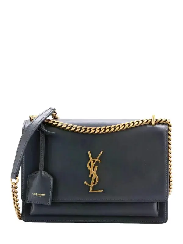 Saint Laurent Sunset Medium Crossbody Bag - Grey