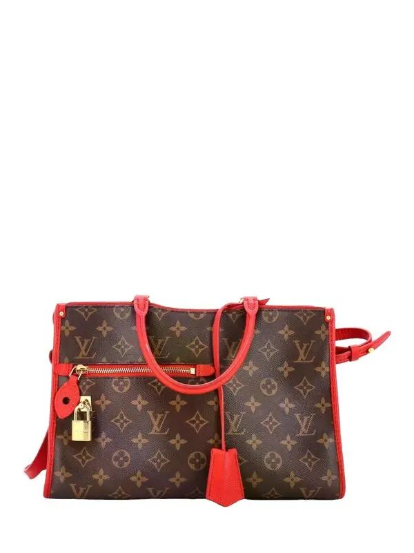 LOUIS VUITTON Popincourt Nm Handbag Monogram Canvas Pm - Red