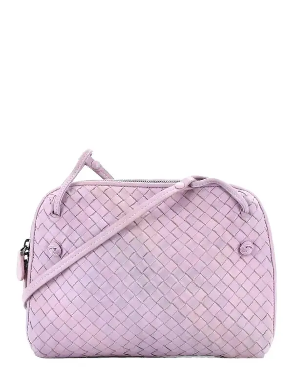 Bottega Veneta Nodini Intrecciato Nappa Small Crossbody Bag - Purple