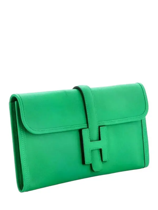 Hermès Jige Elan Epsom 29 Clutch - Green