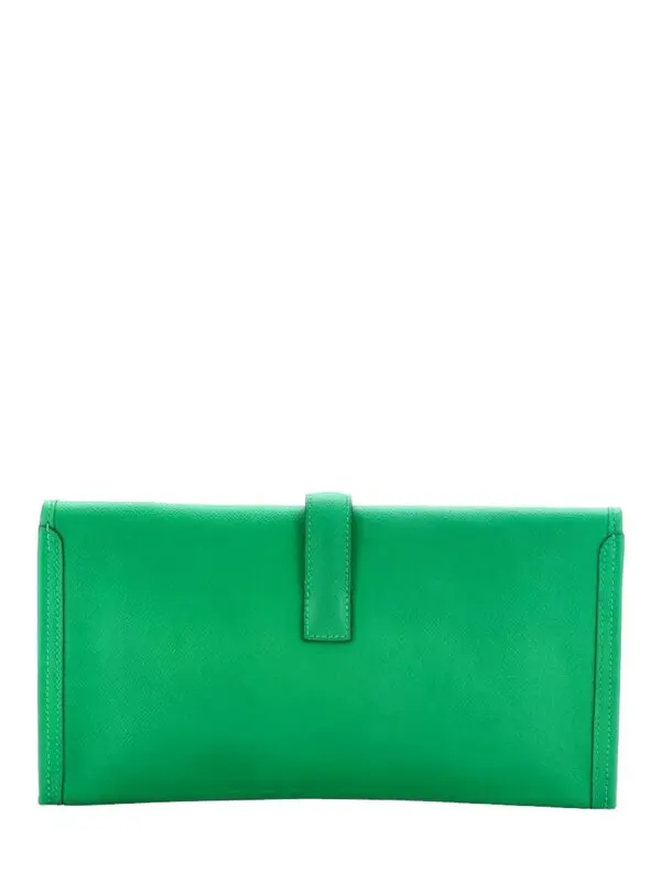 Hermès Jige Elan Epsom 29 Clutch - Green