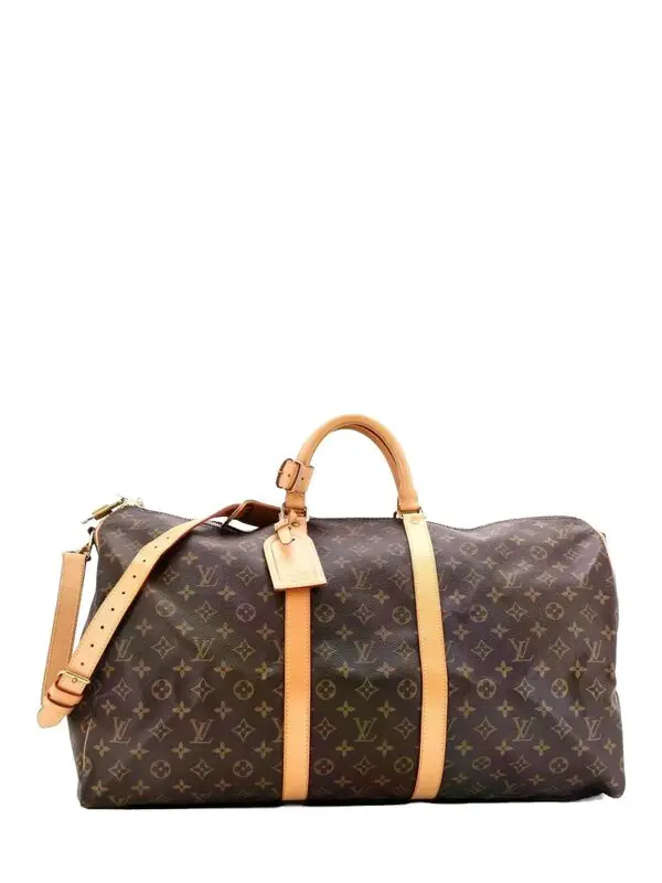 LOUIS VUITTON Keepall Bandouliere Monogram Canvas 55 - Brown