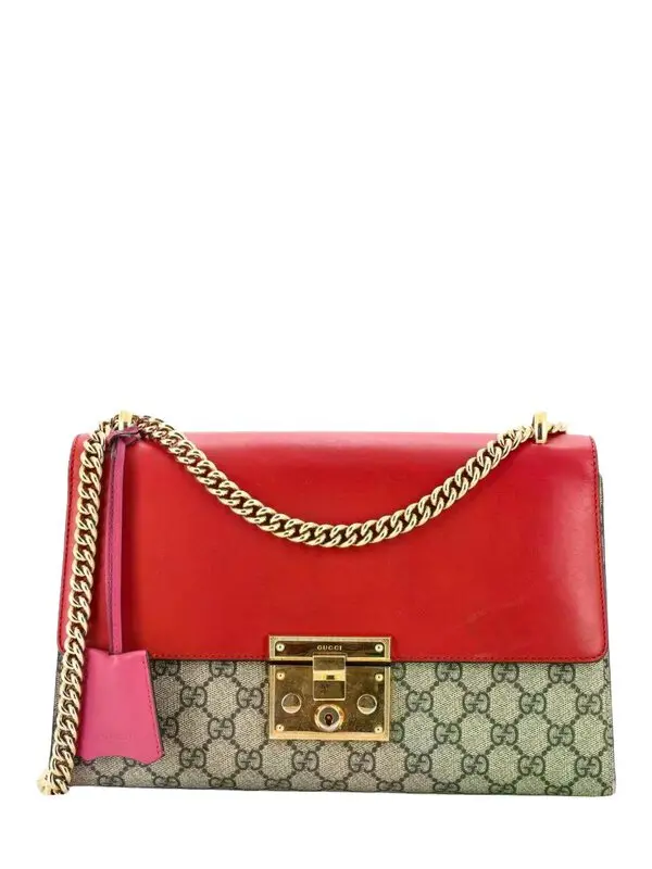 Gucci Padlock Gg Coated Canvas And Leather Shoulder Bag - Brown