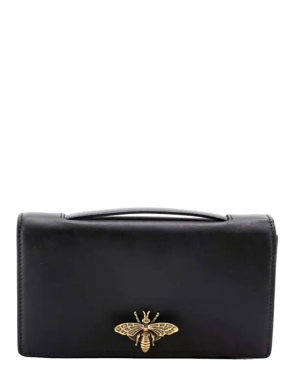 Dior Bee Leather Clutch Bag - Black