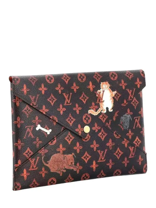 LOUIS VUITTON Kirigami Pochette Set Limited Edition Grace Coddington Catogram Canvas - Brown