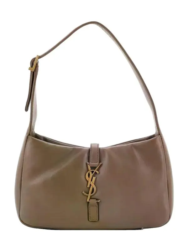 Saint Laurent Le 5 A 7 Padded Leather Small Hobo Bag - Brown