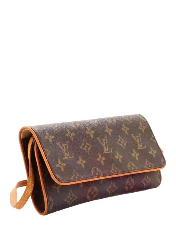 LOUIS VUITTON Twin Handbag Monogram Canvas Gm Crossbody Bag - Brown