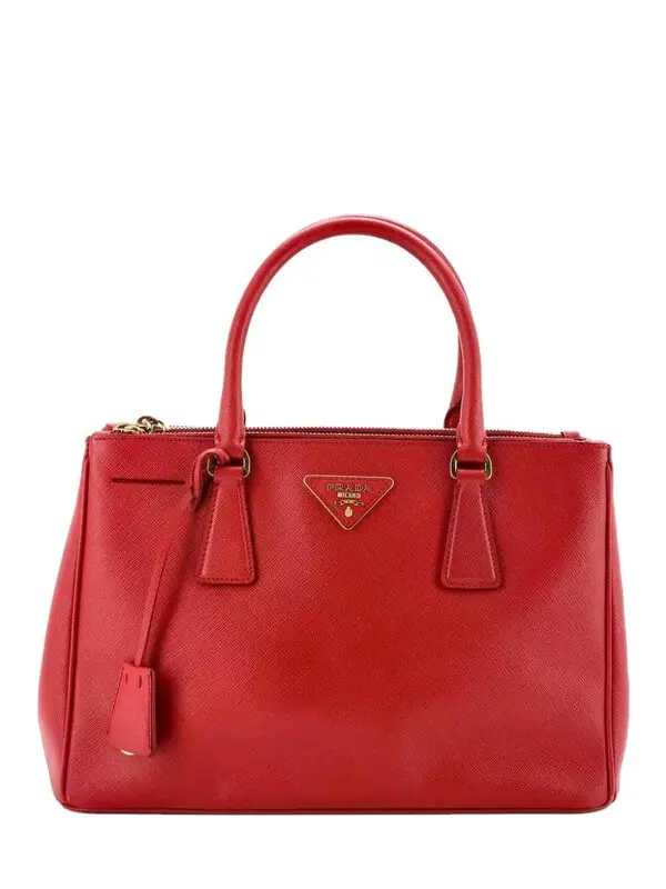 Prada Saffiano Leather Medium Tote Bag - Red