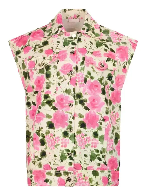 Liu Jo Floral-print Gilet - Neutrals