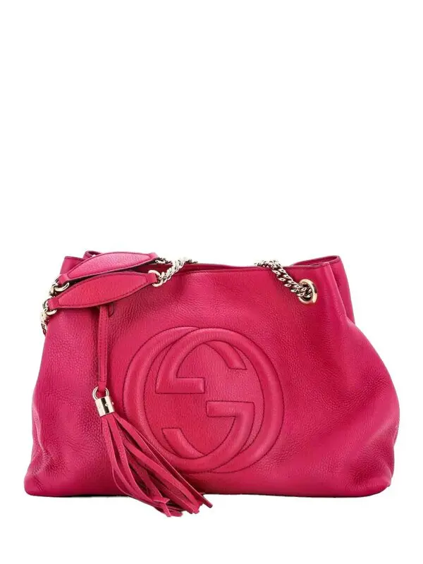 Gucci Soho Chain Strap Leather Medium Shoulder Bag - Pink
