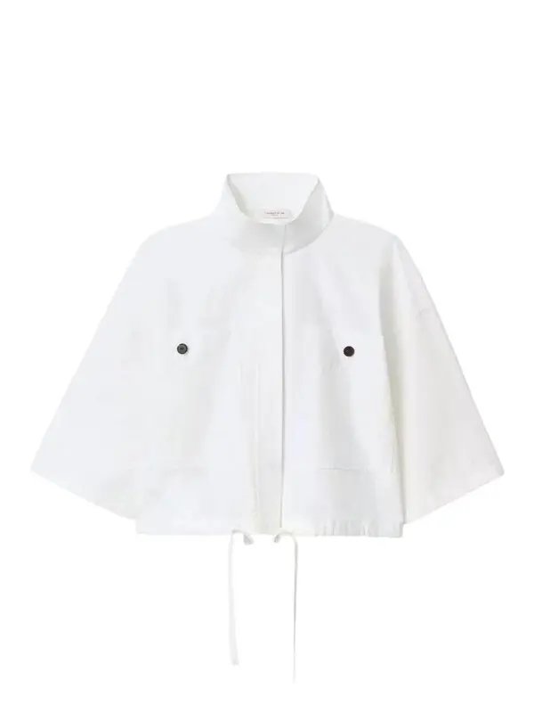 Lafayette 148 New York Oversized Short-sleeve Shirt-jacket - White