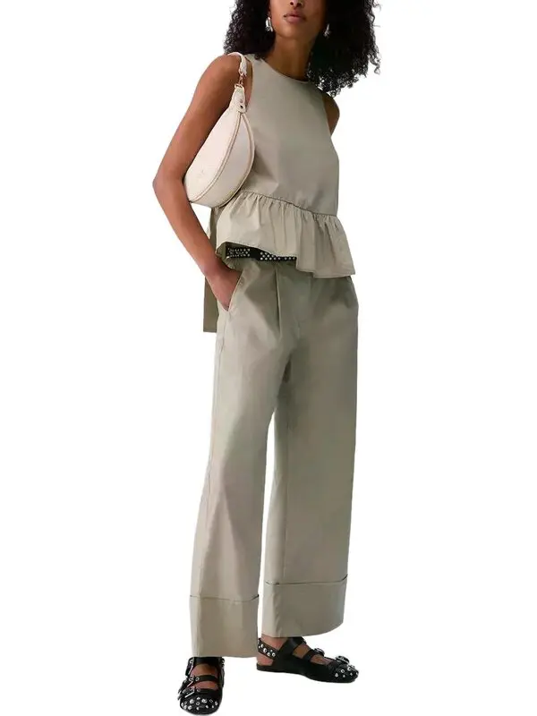Liu Jo Logo-plaque Flared Trousers - Grey