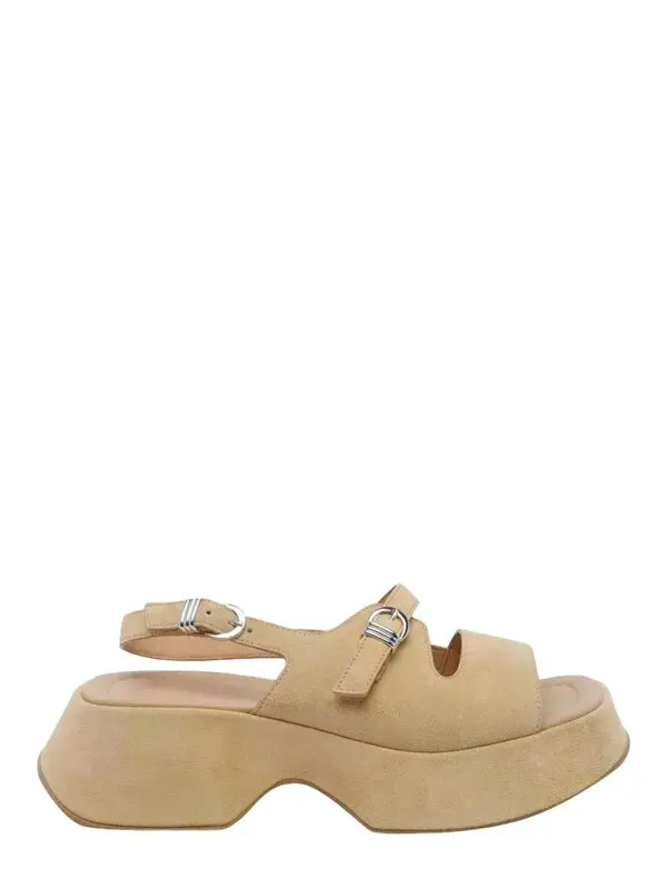 VIC MATIE Platform Buckle Sandals - Neutrals