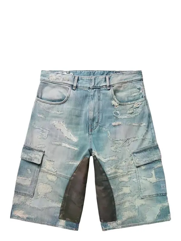 Givenchy Multicutted Shorts - Blue