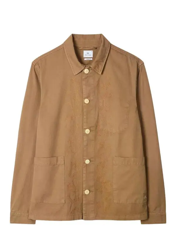 Paul Smith Organic Cotton Shirt Jacket - Brown