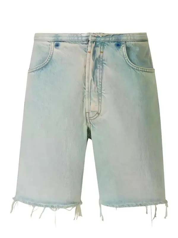 Givenchy Cutted Denim Shorts - Blue