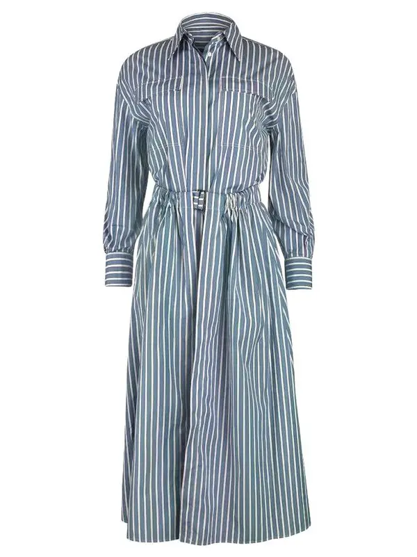 Brunello Cucinelli Striped Dress - Blue