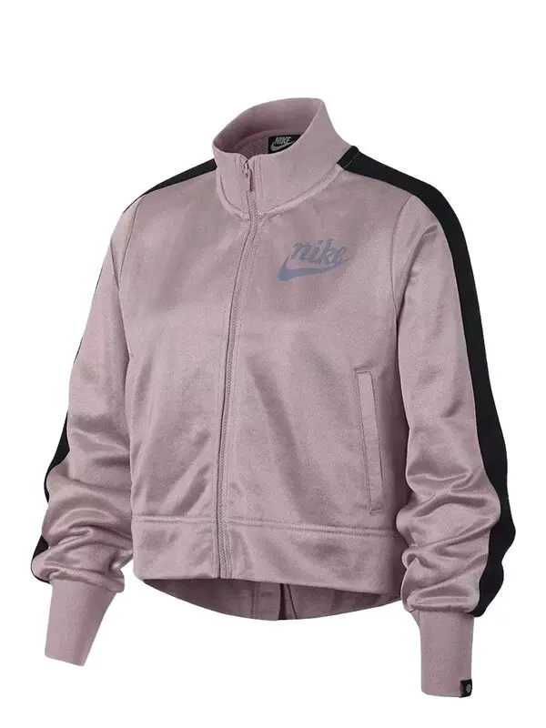 Nike Striped Cropped Jacket - Pink