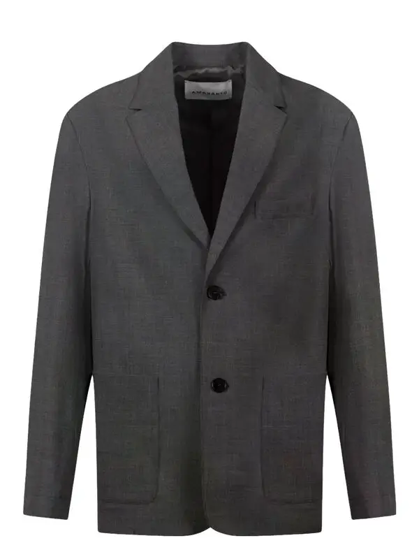 AMARANTO Pocket Button Jacket - Grey
