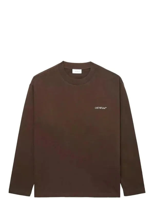 Off-White Diag-stripe Long-sleeve T-shirt - Brown