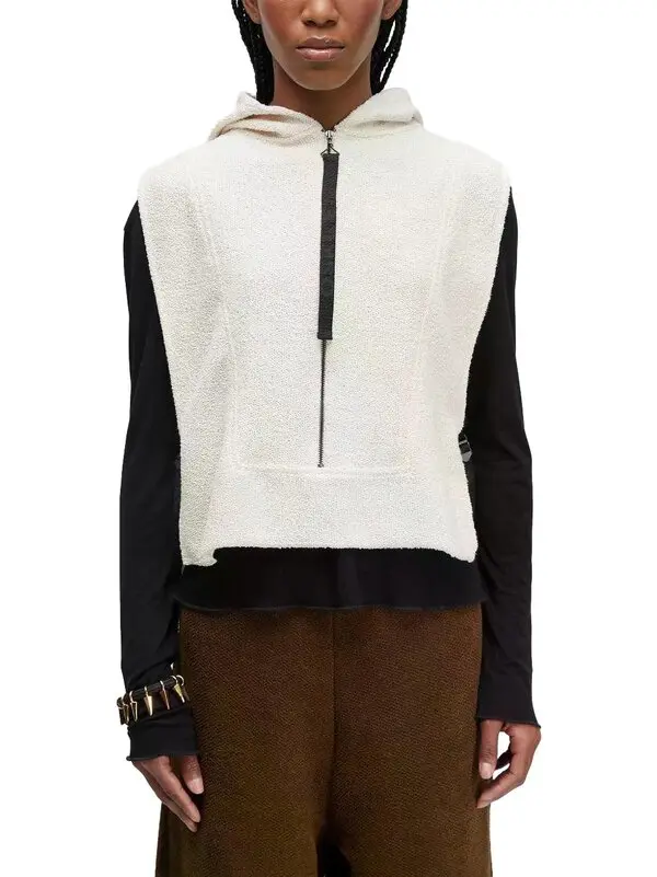 OSKLEN Hooded Zip Vest - Neutrals