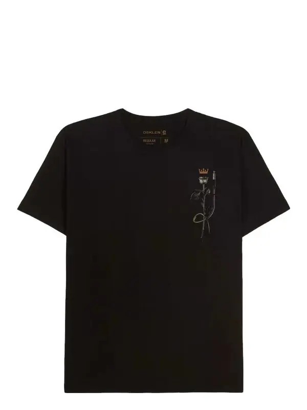 OSKLEN Rose-graphic T-shirt - Black