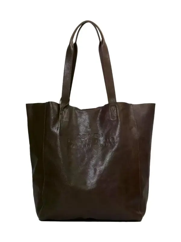 OSKLEN Embossed Leather Tote - Brown