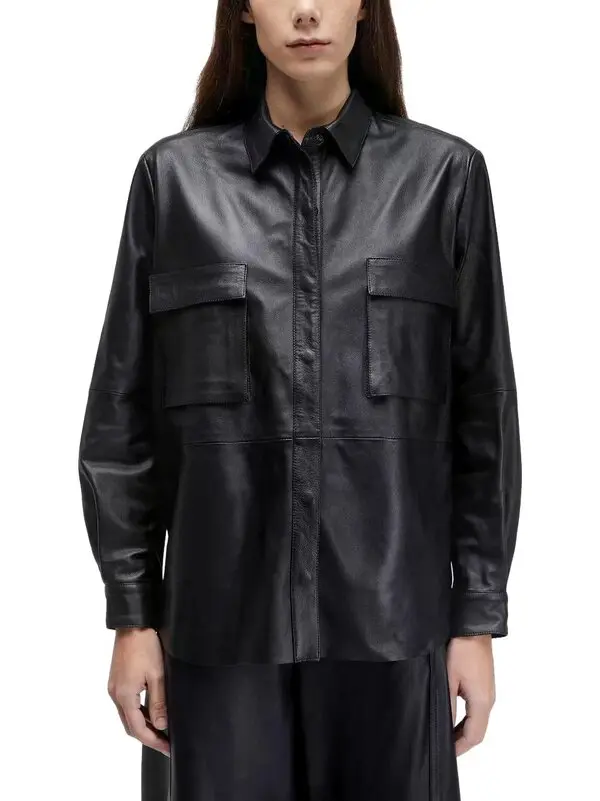 OSKLEN Pocket Leather Shirt - Black