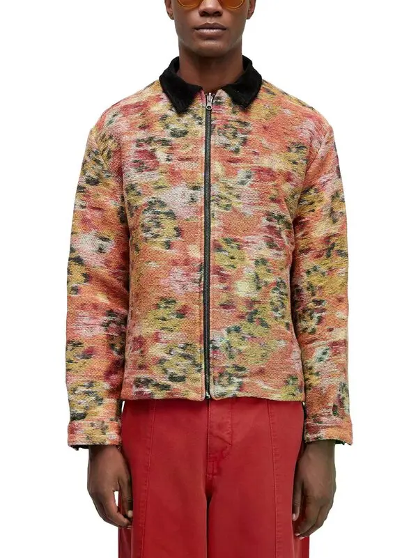 OSKLEN Jacquard Bomber Jacket - Orange