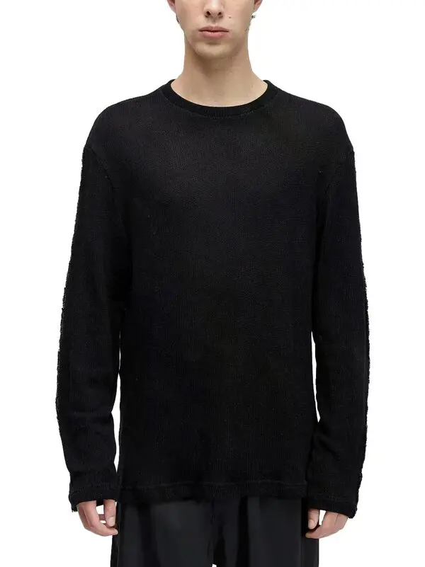 OSKLEN Knit Texture Seam Sweater - Black