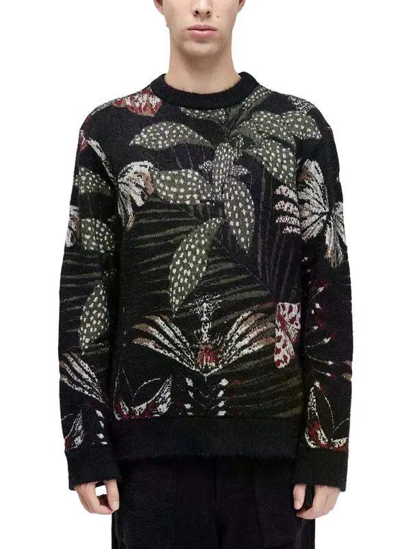OSKLEN Botanique-print Sweater - Black