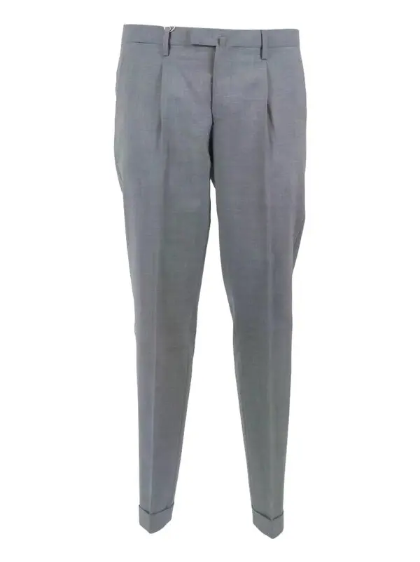 BRIGLIA 1949 Pleated Straight Trousers - Grey