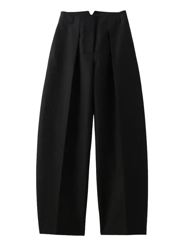 Jacquemus Le Pantalon Ovalo Wide Leg Trousers - Black
