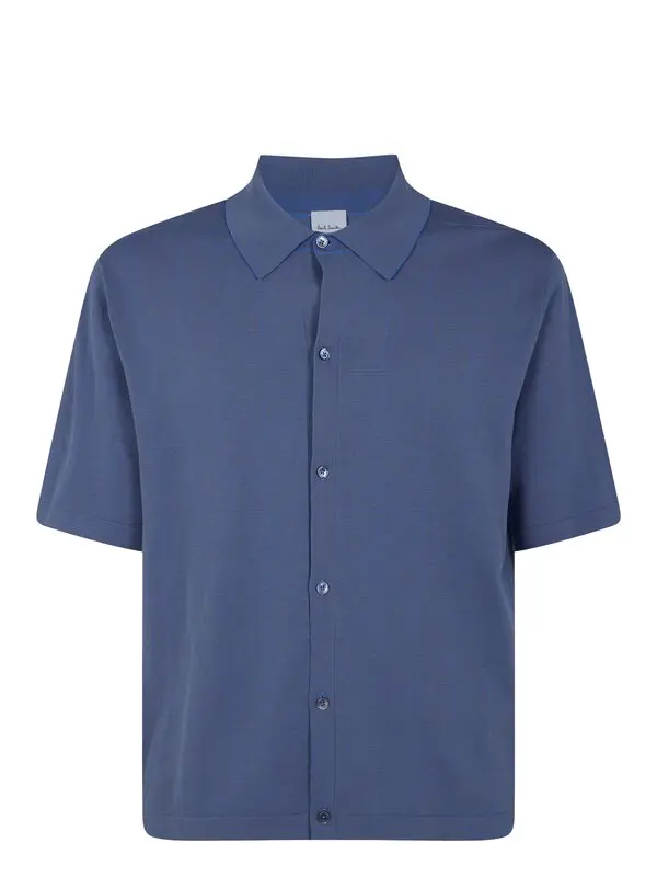 Paul Smith Knitted Short Sleeves Shirt - Blue