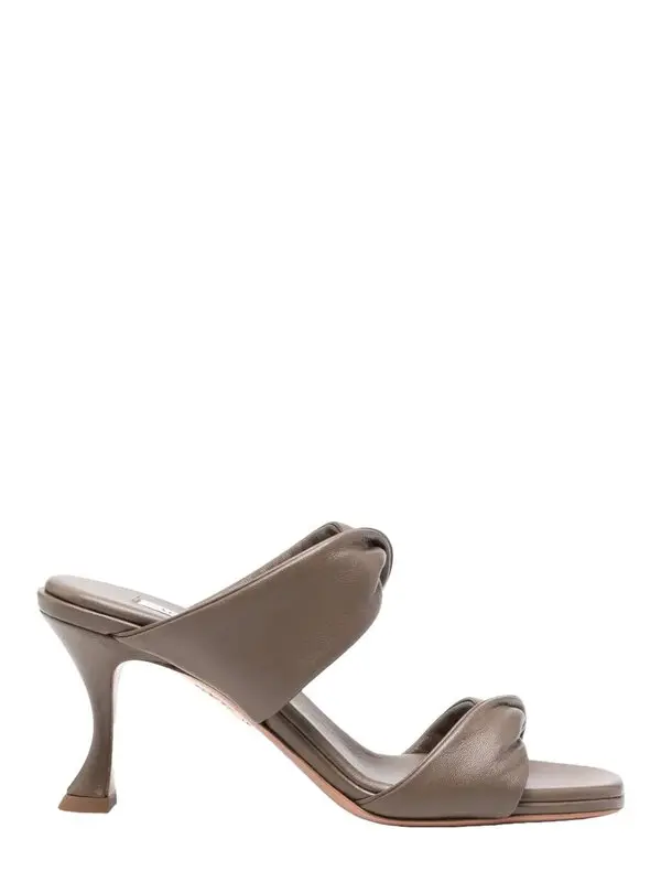 AQUAZZURA Twist Nappa Sandal 75 - Gray