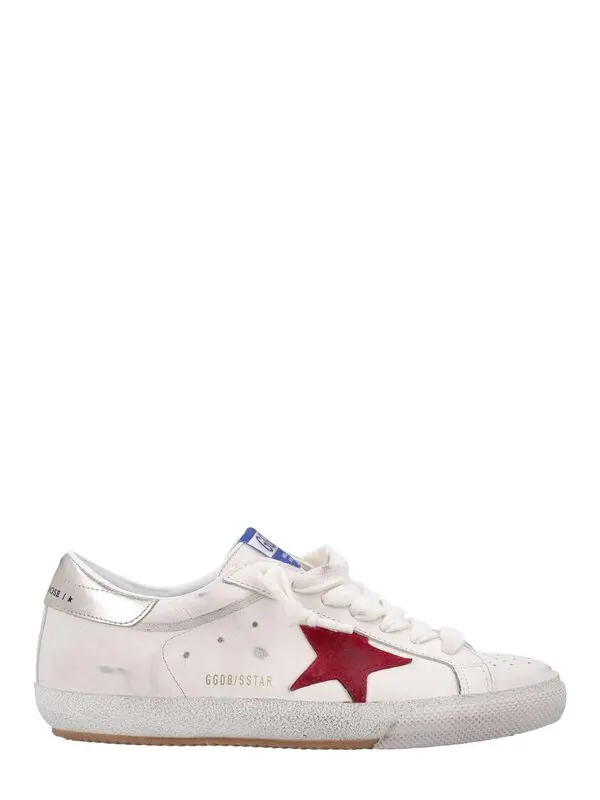 GOLDEN GOOSE Super-star Sneakers - White Red Platinum