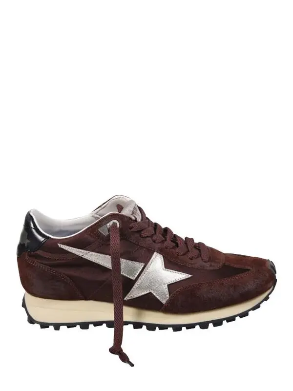 GOLDEN GOOSE Running Marathon Sneakers - Brown/platinum